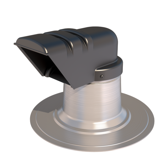 Ubbink Flat Roof Solar PV Cable & Pipe Entry Terminal with Aluminium F ...